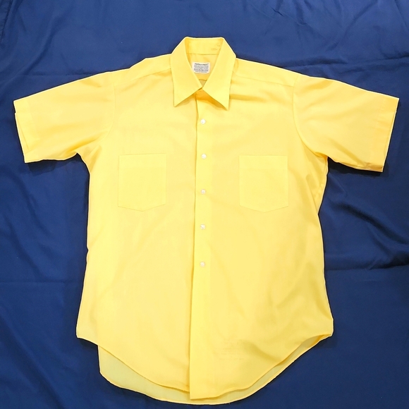 Sears | Shirts | Vintage Sears Brand Mens Dress Shirt Dark Yellow Size ...